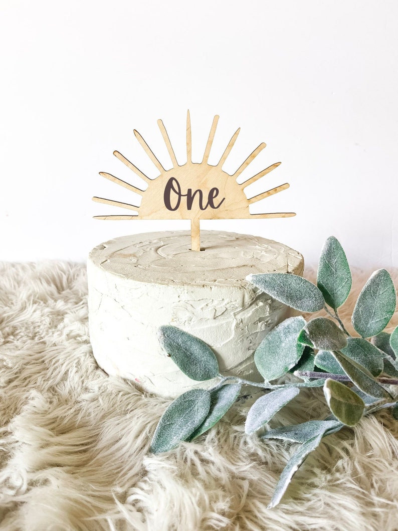 Sun Cake Topper Boho Sun Cake Topper First Trip Around the - Etsy