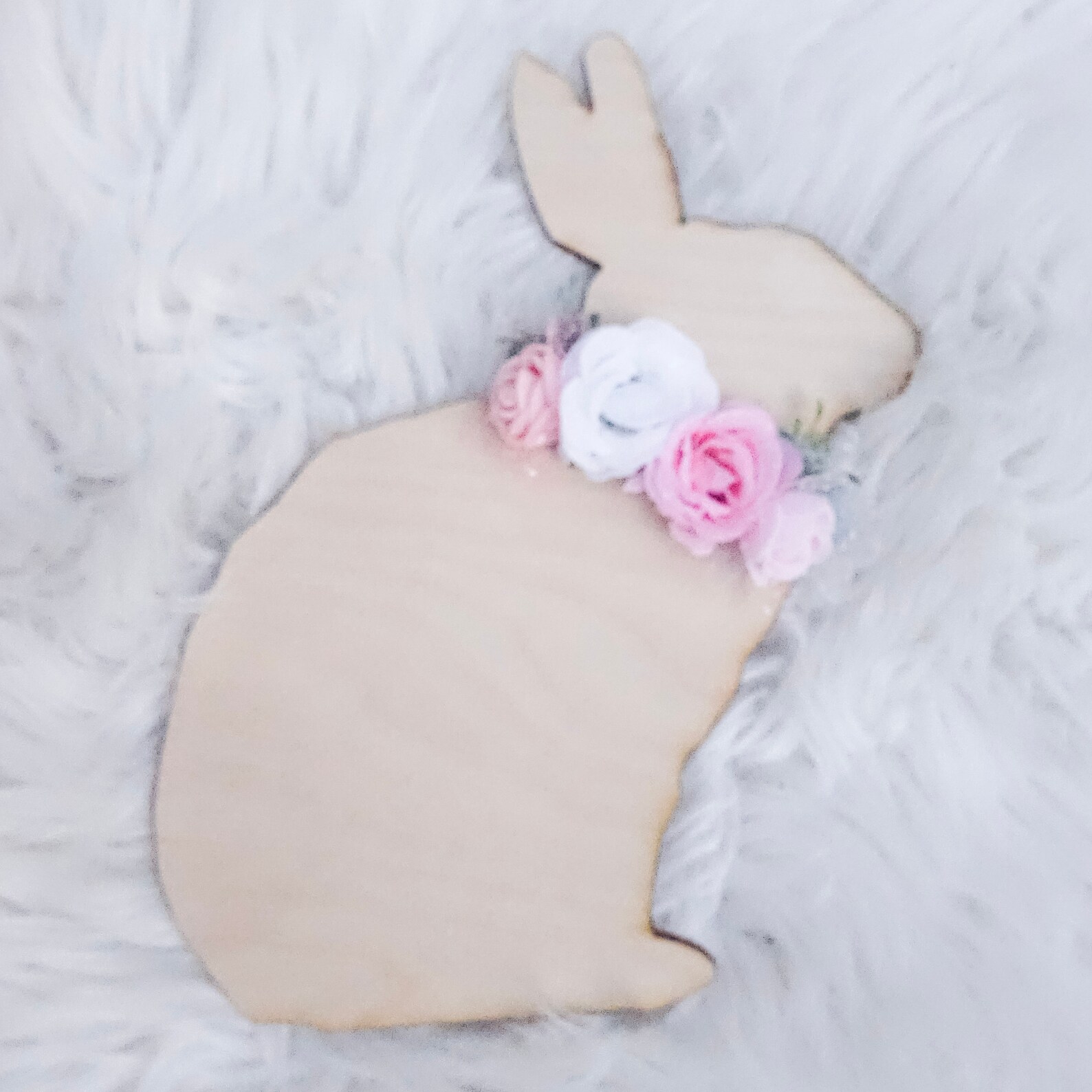 Bunny With Flower Crown Nursery Wall Art Floral Bunny Bunny | Etsy