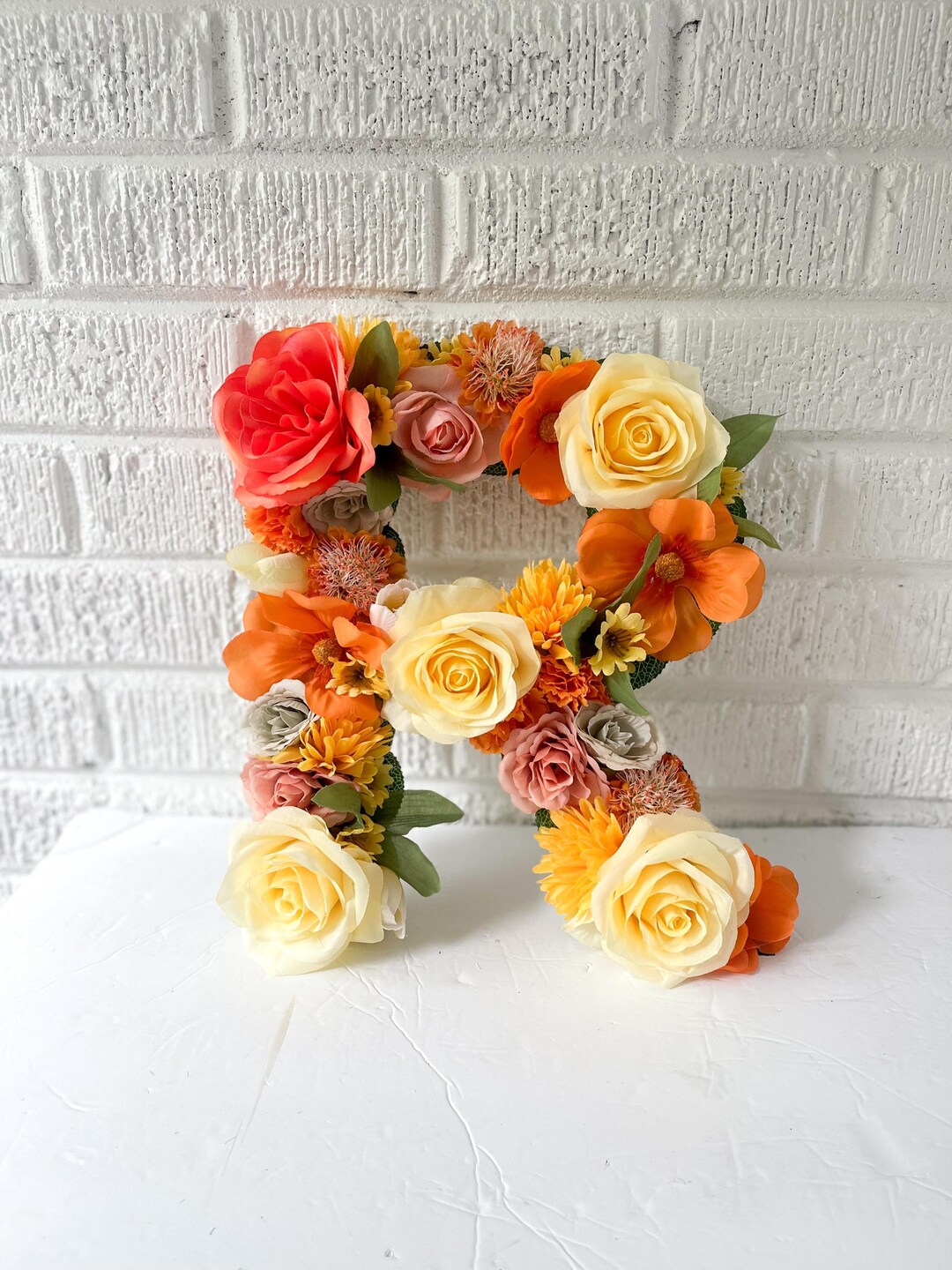 Custom Flower Letter, Flower Letter, Floral Letter, Baby Shower Decor ...