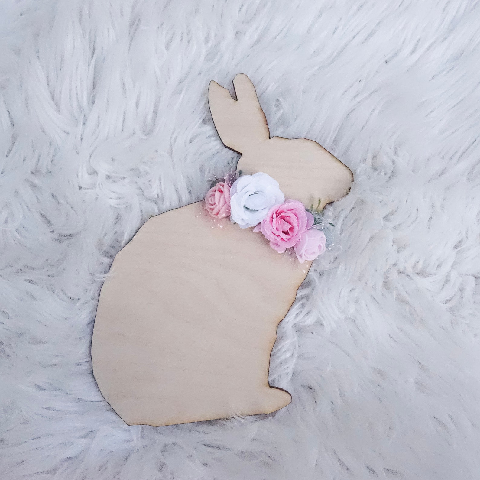 Bunny With Flower Crown Nursery Wall Art Floral Bunny Bunny | Etsy