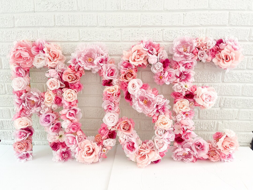 Flower Letter 20 24, Large Floral Letter, Floral Initial, Custom Floral ...