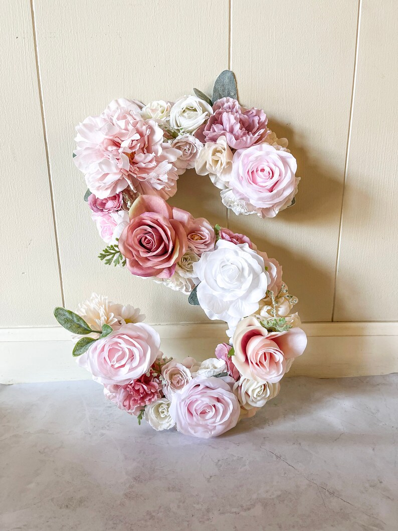 Floral Letter 16 20 24 Large Flower Letter - Etsy