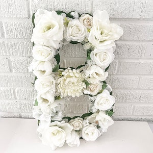 Wedding Flower Letter Couple Initial Sign, Wedding Floral Letter ...