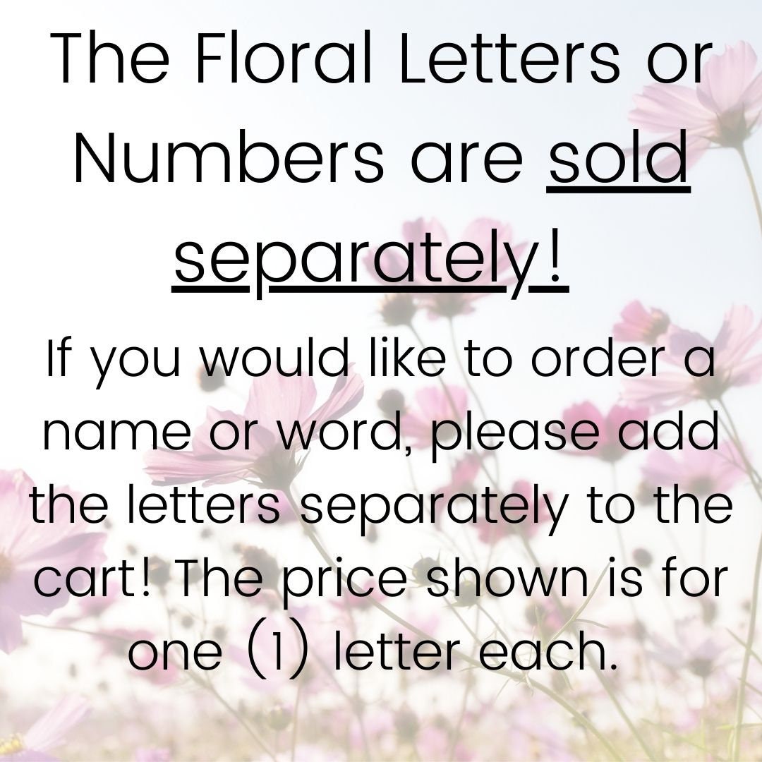 First Birthday Girl ONE Birthday Letters Flower ONE Letters - Etsy México