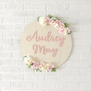 Round Wedding Name Sign, Custom Name Sign, Wedding Gift, Round Wood ...