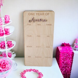 One Year of Baby Board, First Birthday, Milestone Board, One Year Board ...