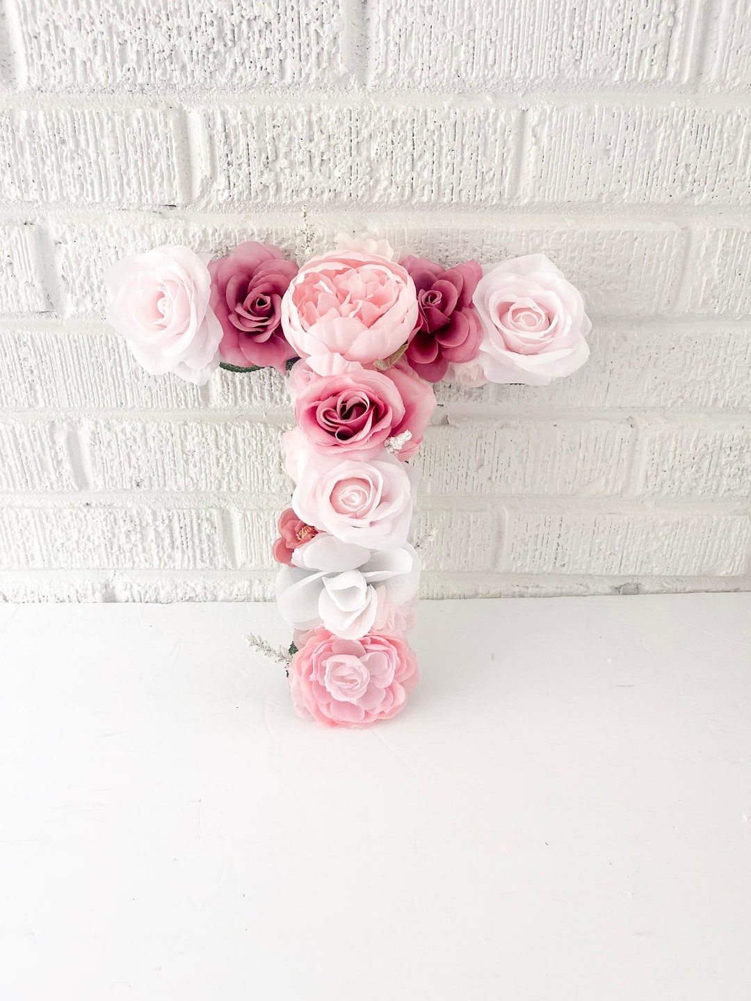 Flower Letter for Nursery Name Sign, Girl Nursery Floral Letter Wall ...