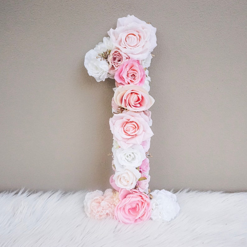 Floral Number 1 Flower Number 1 First Birthday Girl Decor - Etsy