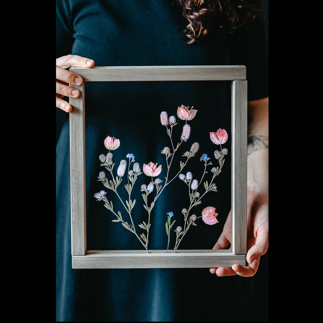 Large Pressed Flower Frame 10.5x12.5" - Framed Botanicals - Real ...