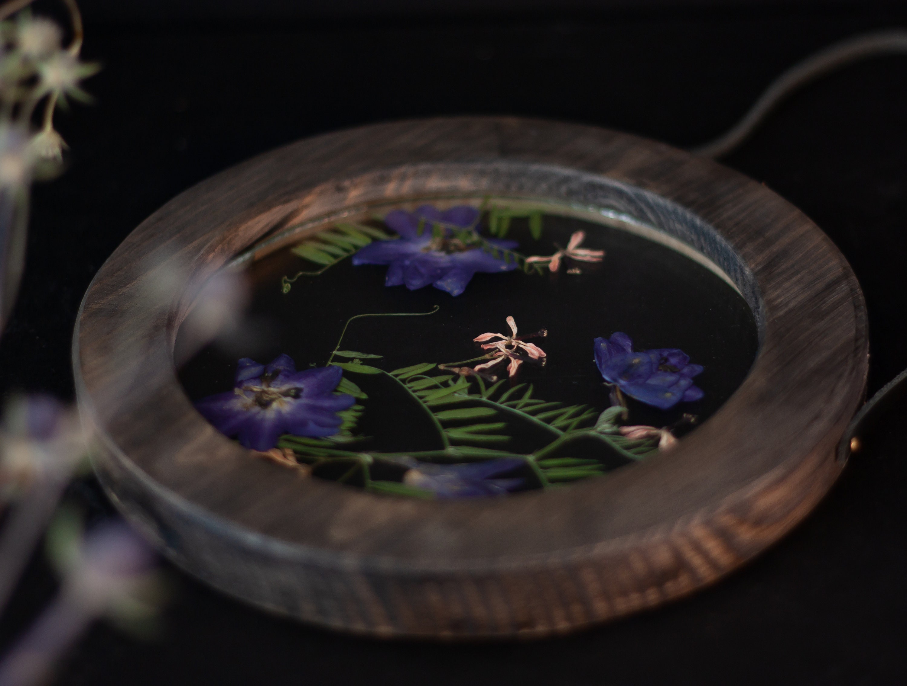 Round Framed Wall Decor 8 Pressed Flower Frame Real - Etsy