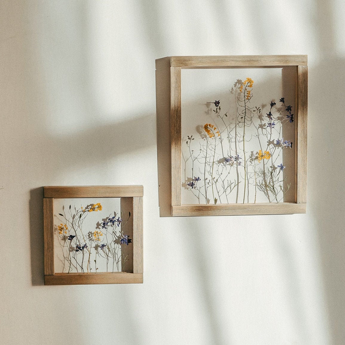 Large Pressed Flowers Frame 10.5x12.5 Framed | Etsy