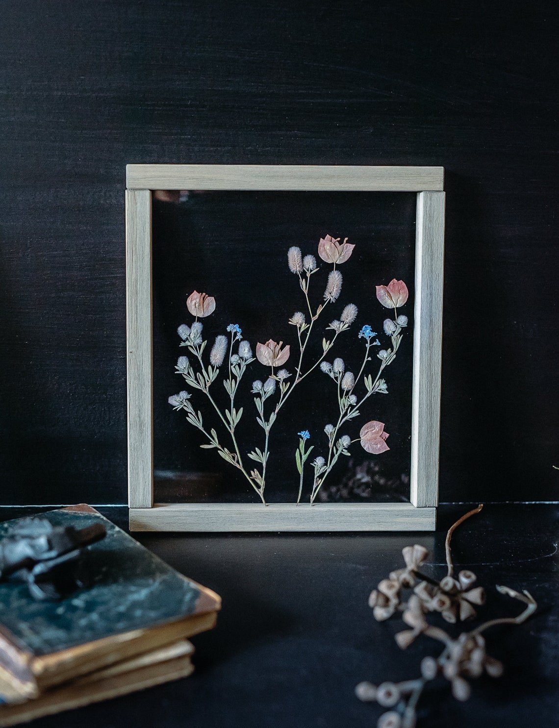 Large Pressed Flower Frame 10.5x12.5" - Framed Botanicals - Real ...