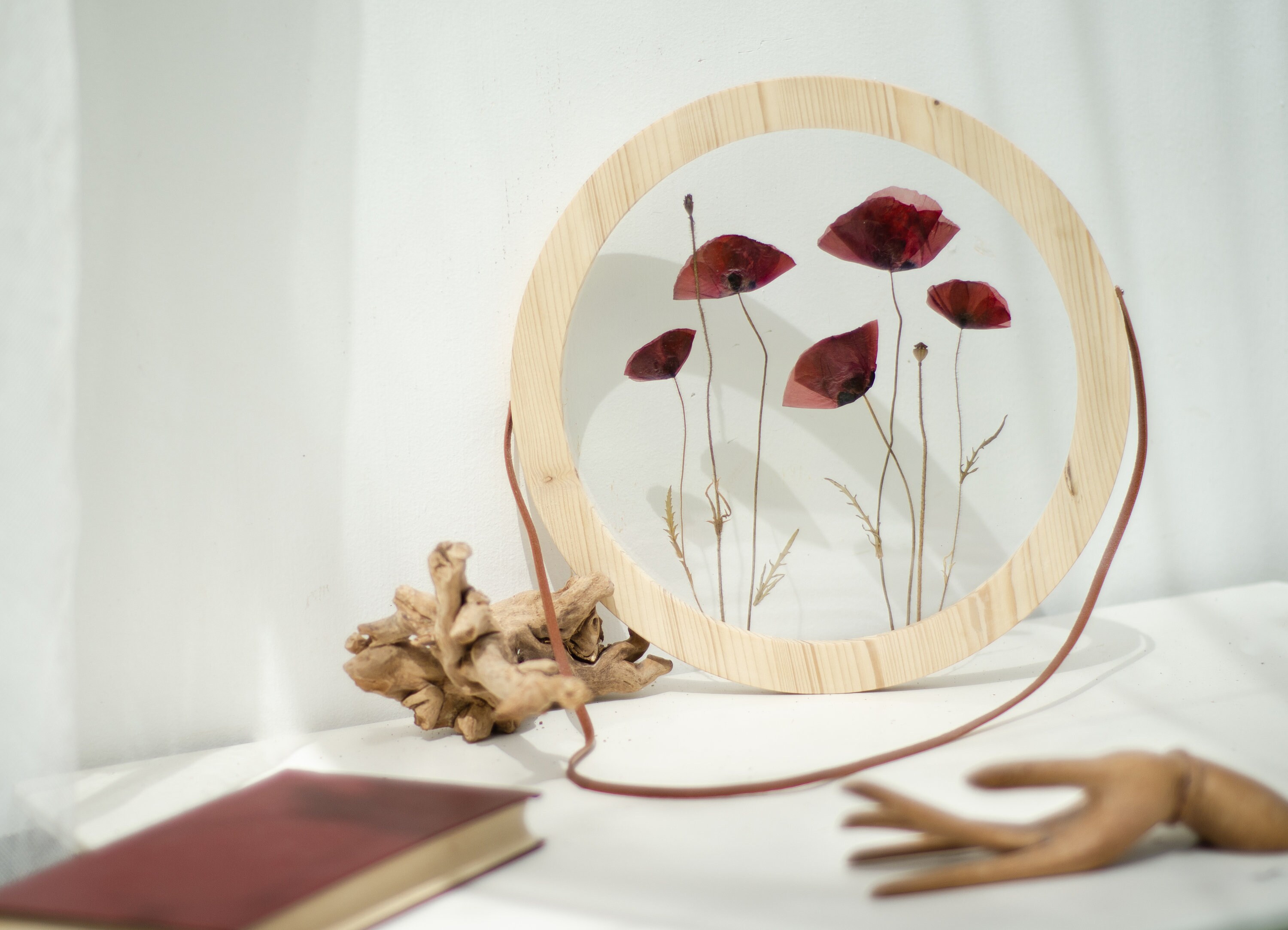 Round Wall Decor 8 & 12 Pressed Flower Frame - Etsy