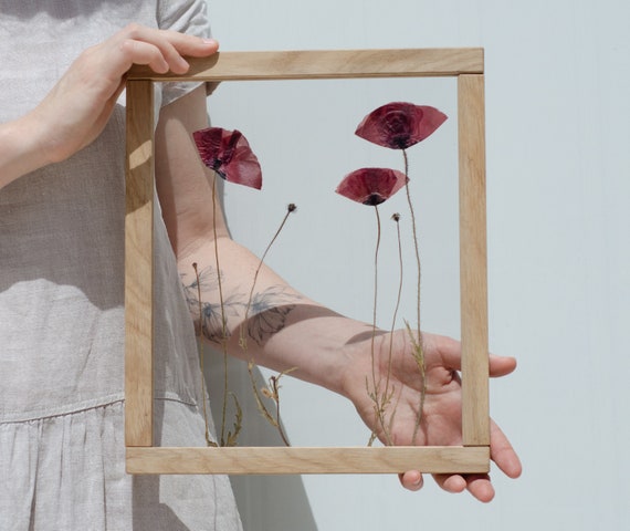 Large Wild Poppy Flower Wall Decor 10.5x12.5 Pressed - Etsy