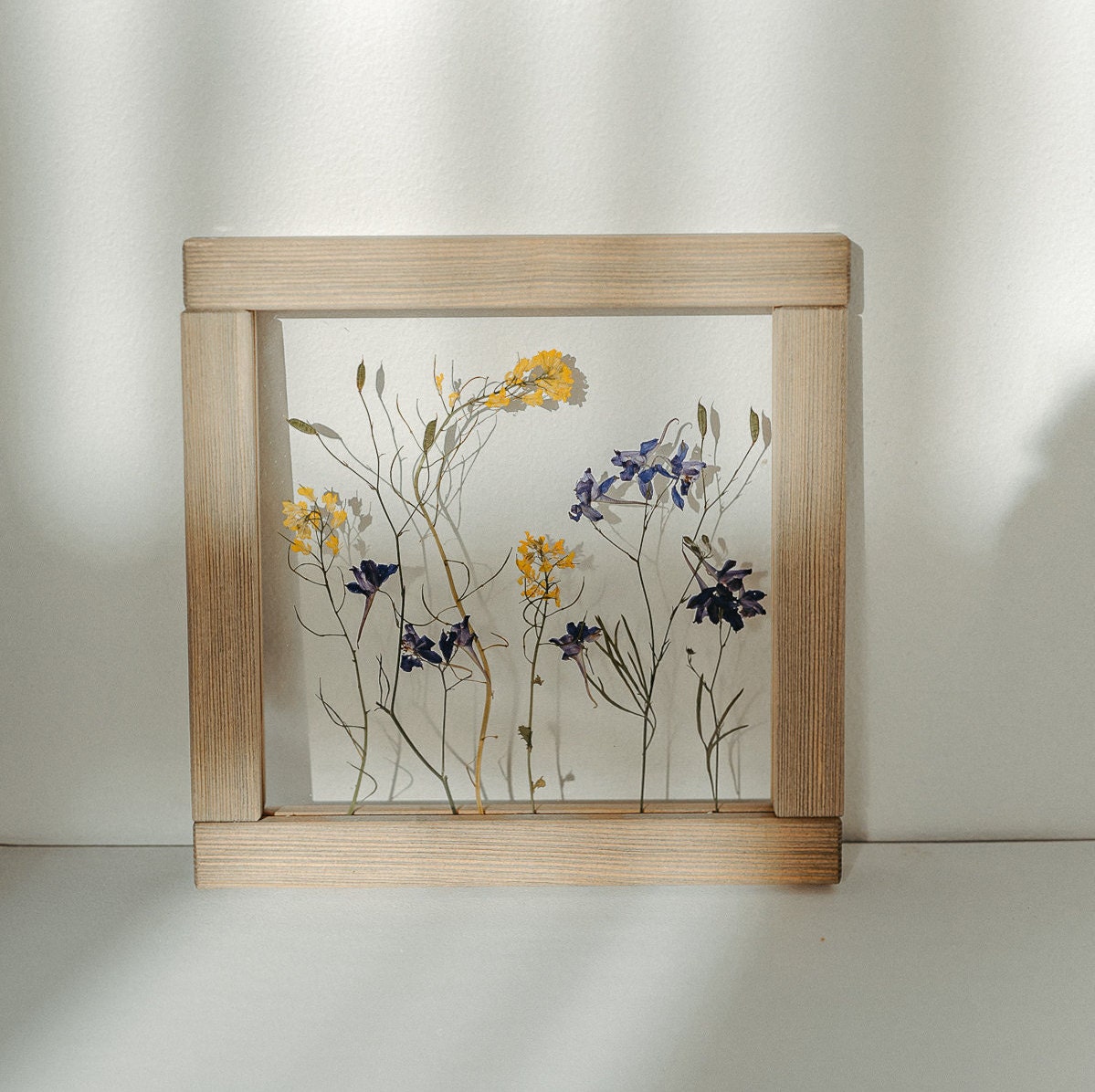 Large Pressed Flowers Frame 10.5x12.5 Framed | Etsy