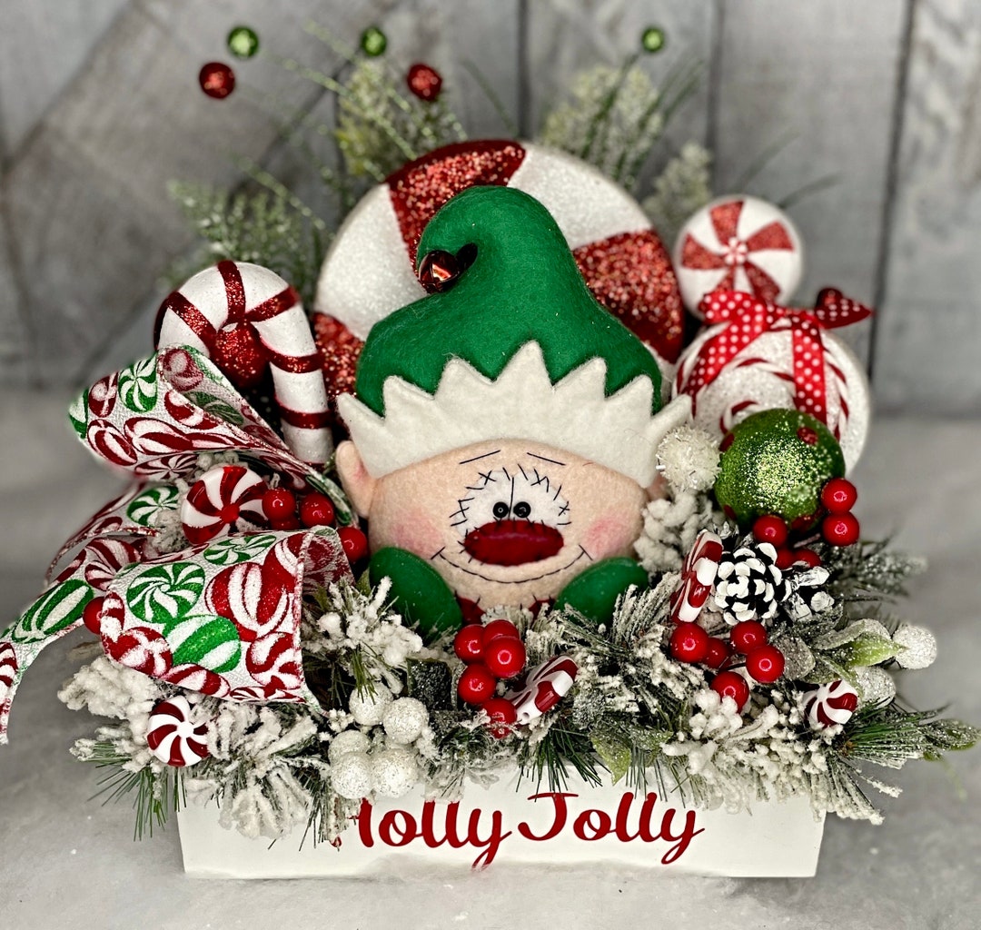 Christmas Centerpiece / Elf Christmas Centerpiece / Hostess Gift ...