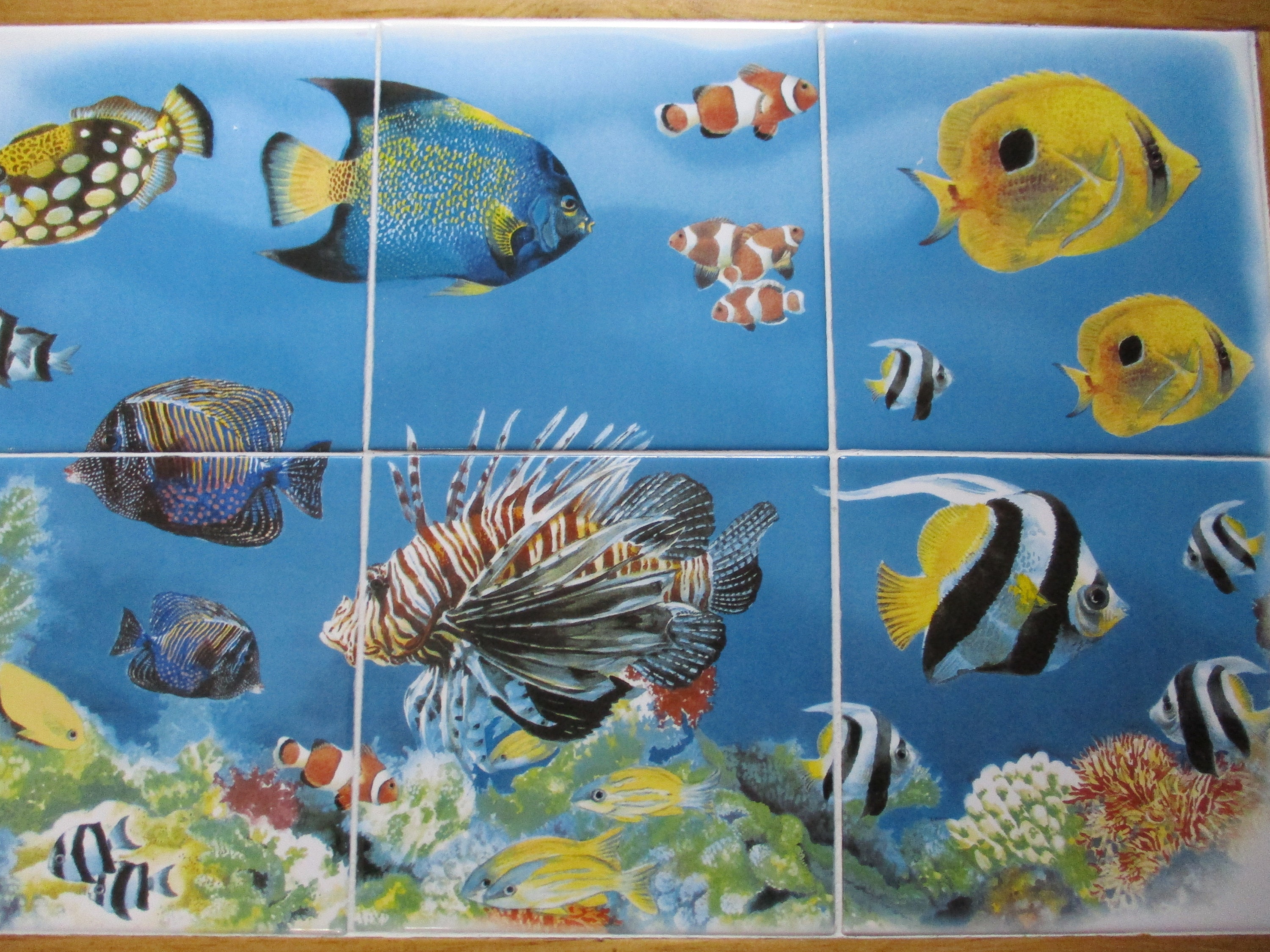 Tropical Fish mural wall art wall hanging decorative tile | Etsy