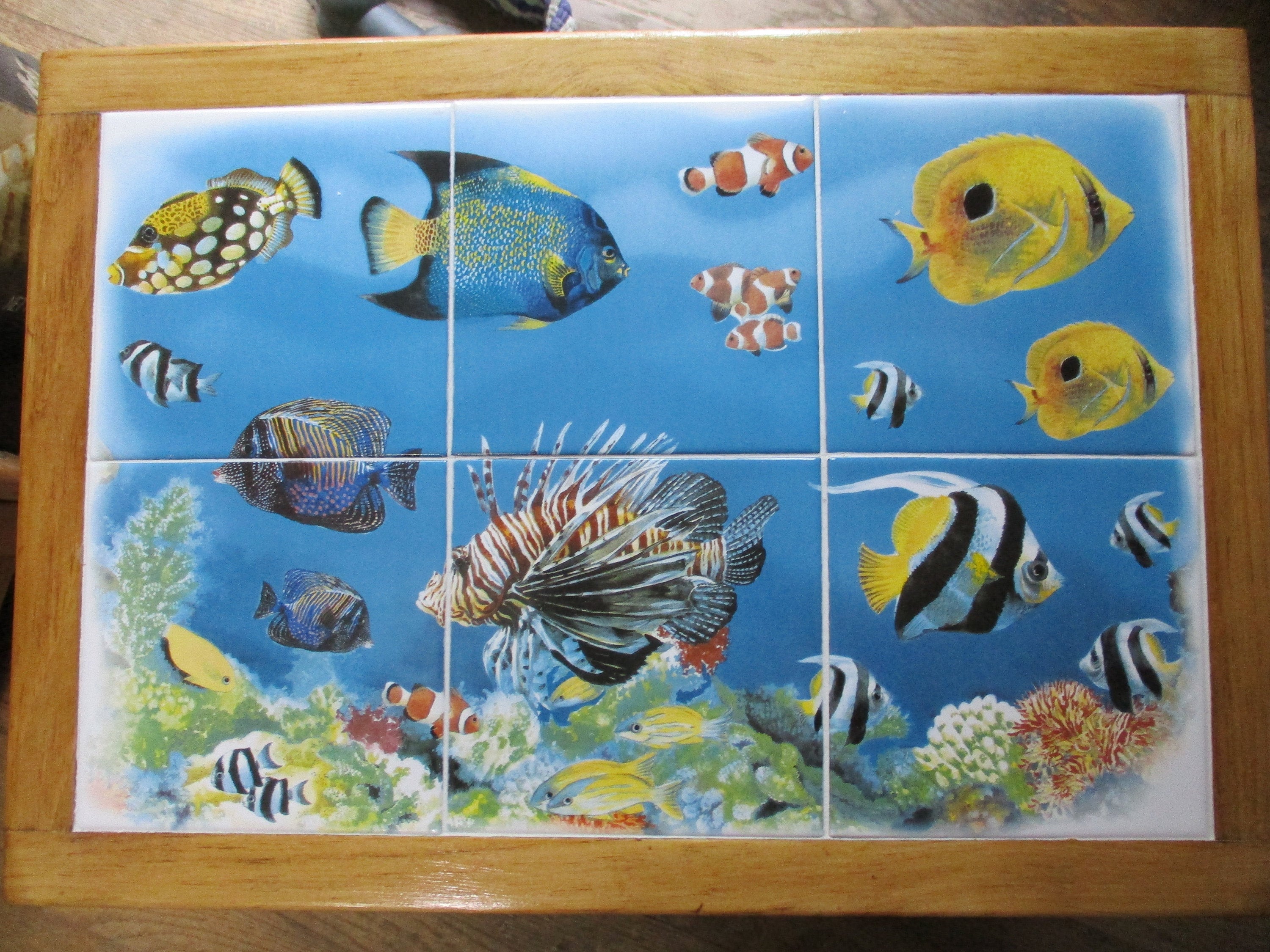 Tropical Fish mural wall art wall hanging decorative tile | Etsy