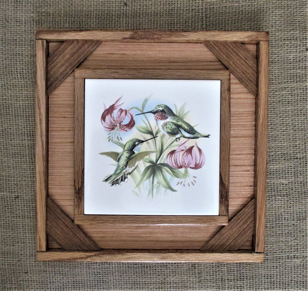 Hummingbirds, Decorative Tile, Hummingbird, Wall Art, Wall Hanging ...