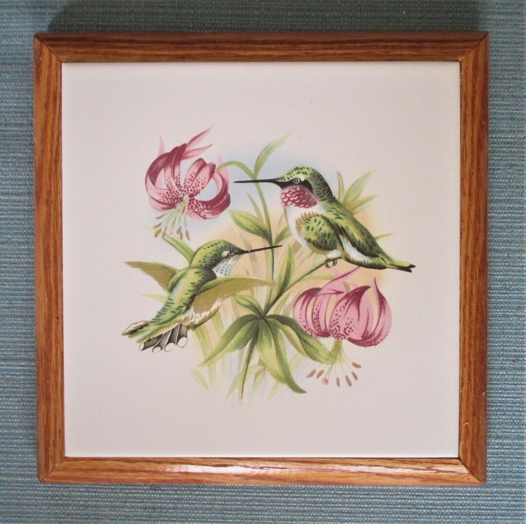 Hummingbird, 8 Inch Ceramic Tile, Trivet, Tile Trivet, Decorative Tile ...