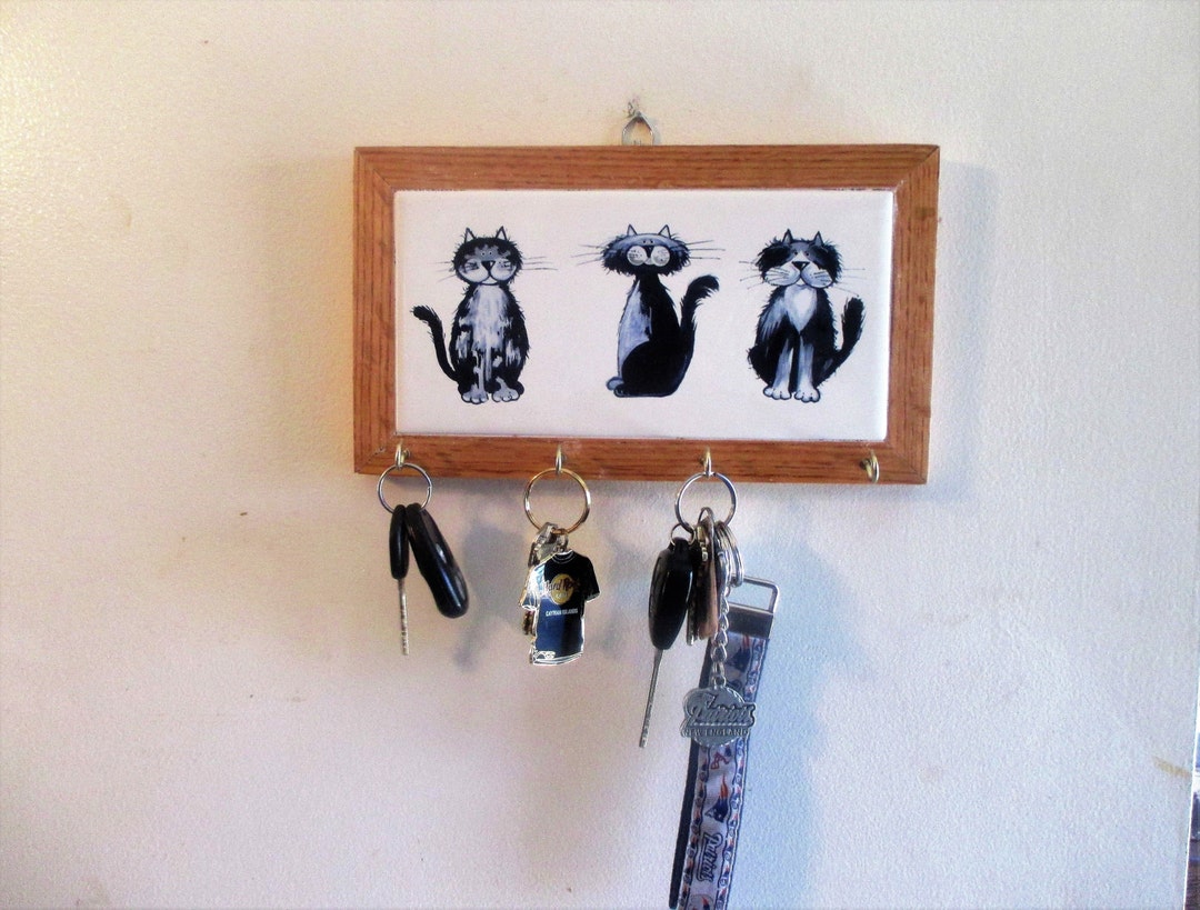 Alley Cats - Key Ring Holder, Key Holder, Cat, Kitten, Key Hook, Key ...