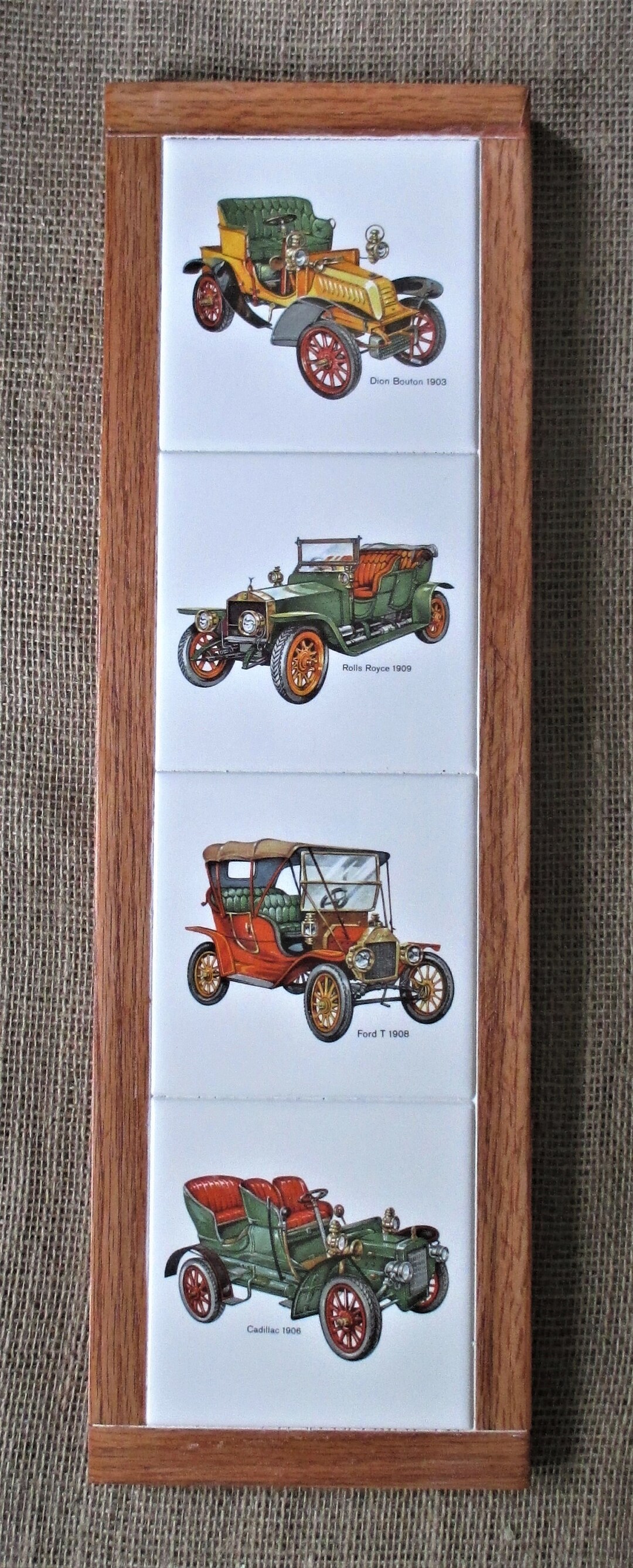 Antique Cars, Decorative Tile, Tile Wall Decor, Framed Tile, Custom ...