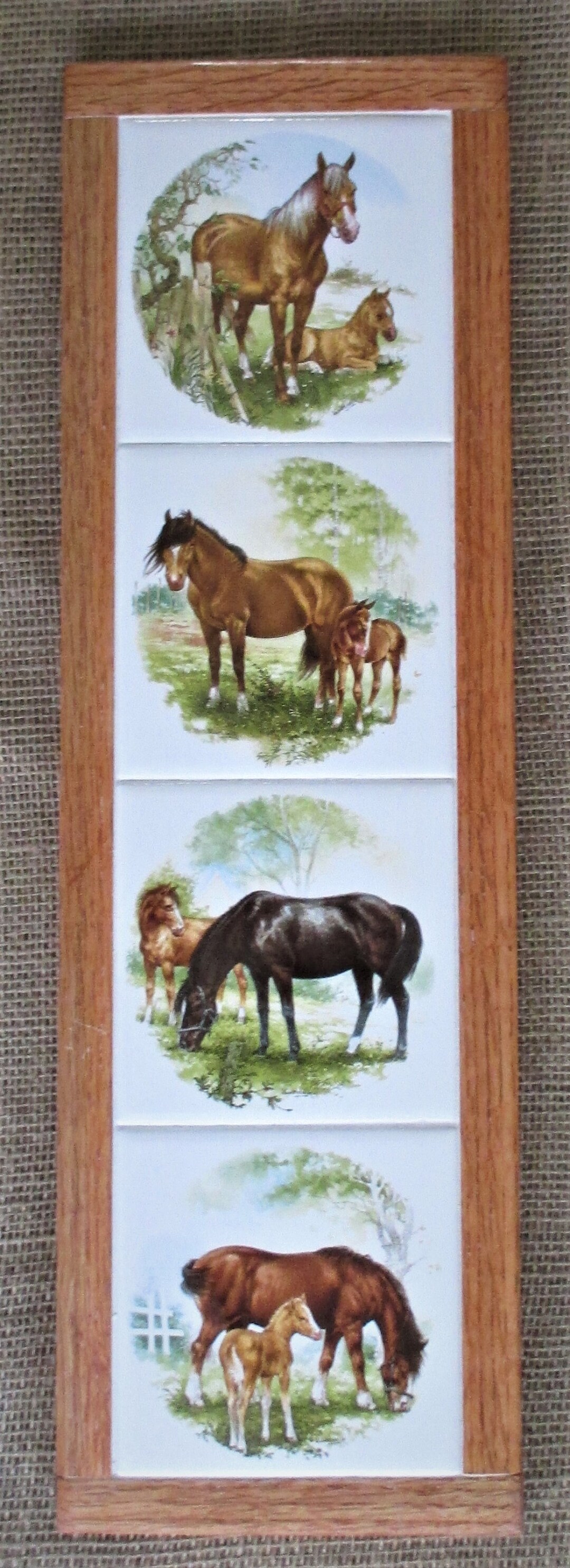 Horses, Horse, Pony, Colt, Wall Hanging, Wall Decor, Decorative Tile ...