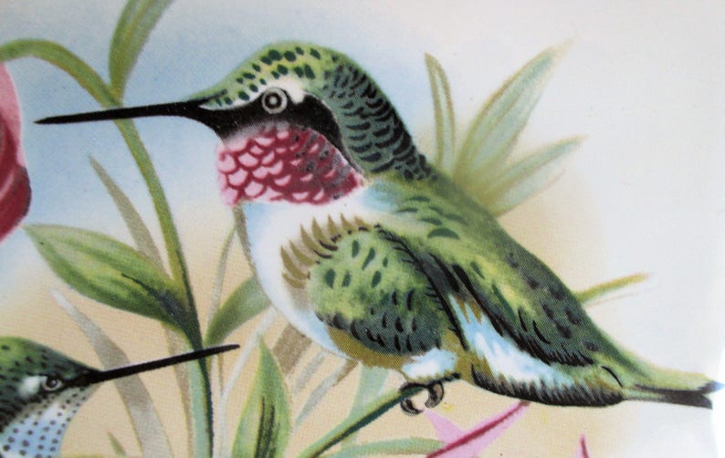 Hummingbirds Decorative Tile Hummingbird Wall Art Wall - Etsy