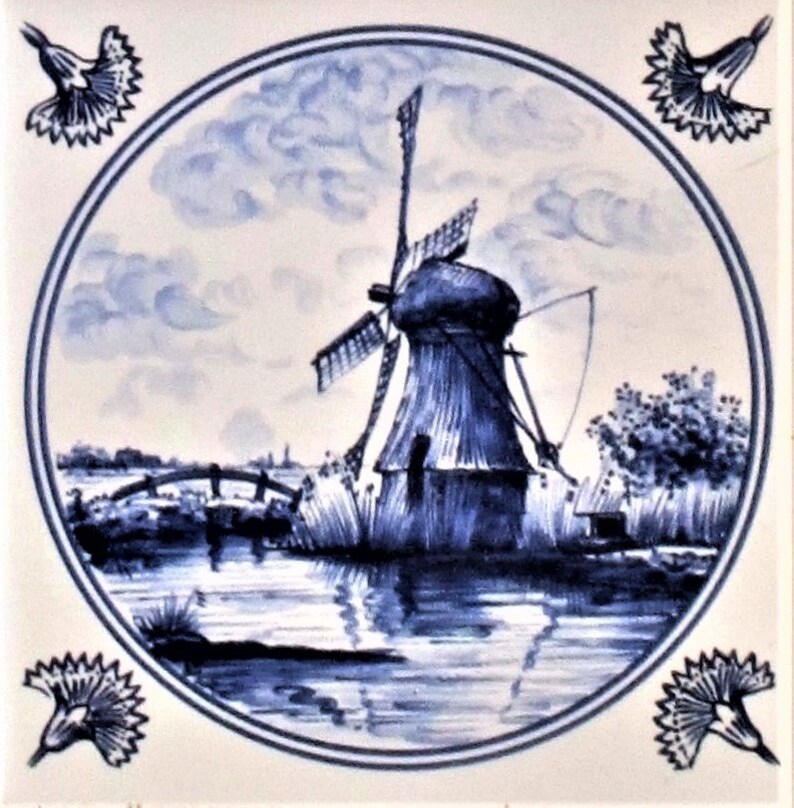 Blue Delft Traditional Blue Delft Tile Wall Decor Wall - Etsy