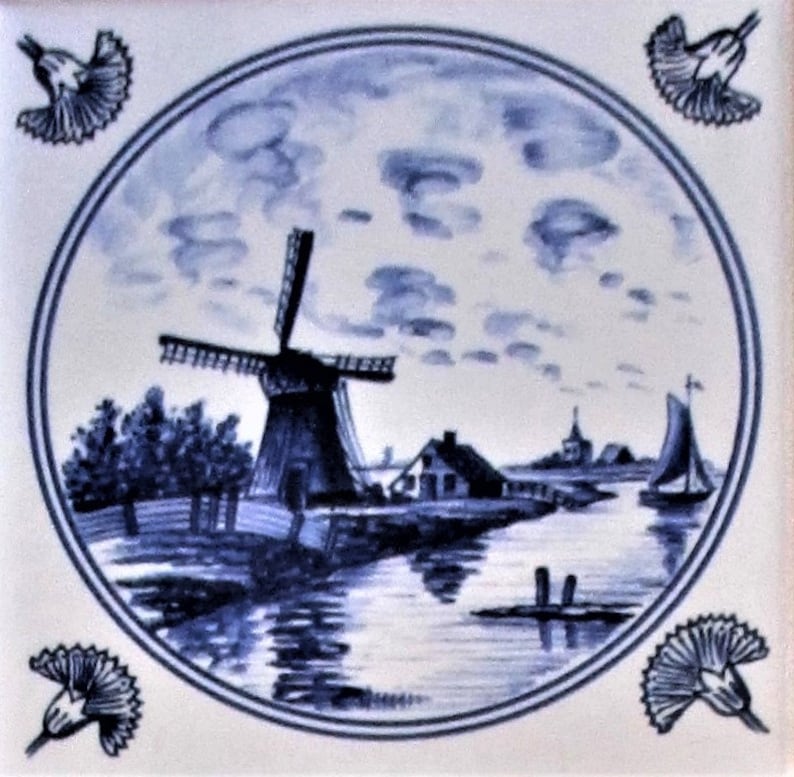 Blue Delft Traditional Blue Delft Tile Wall Decor Wall - Etsy