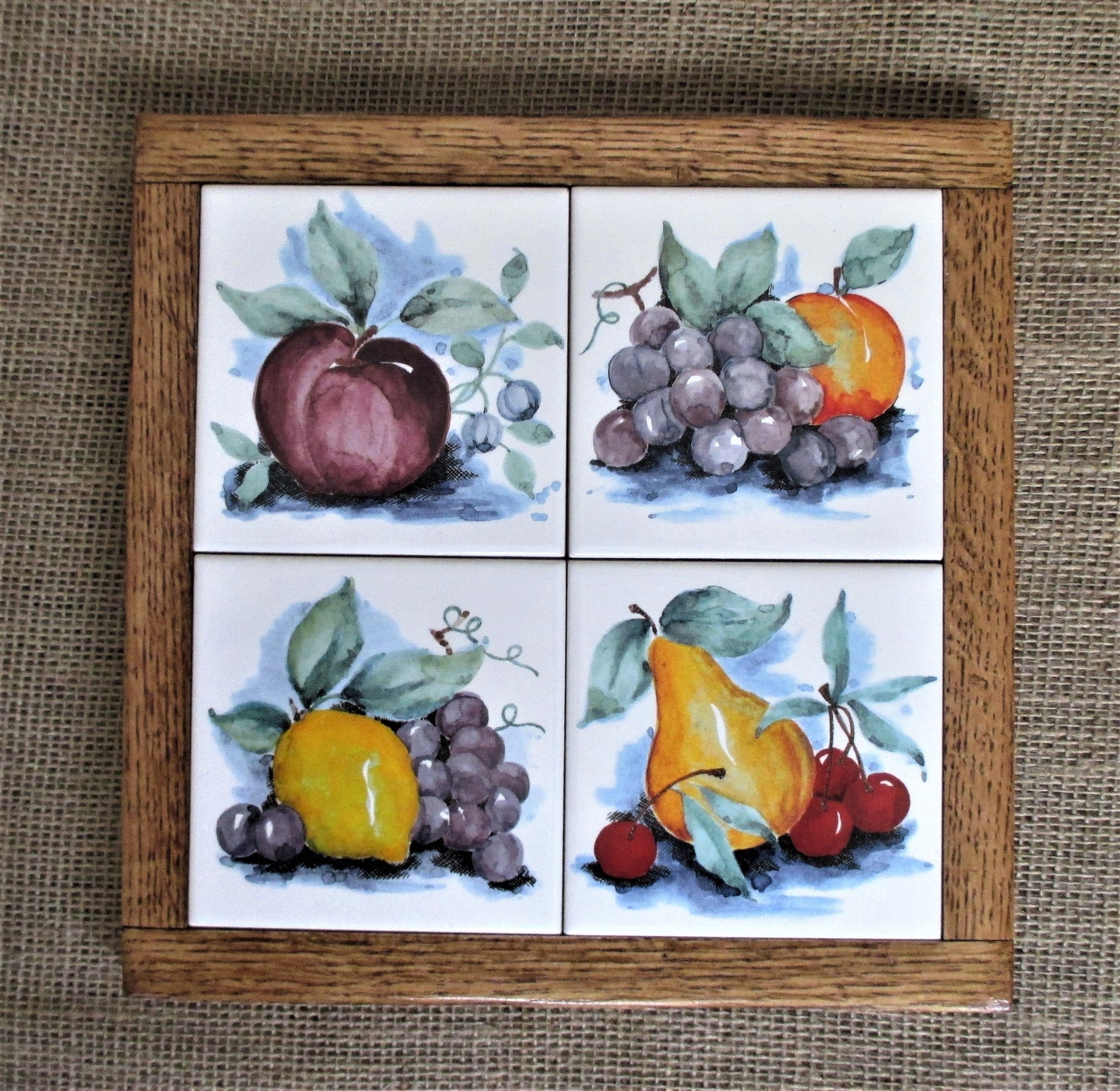 Bright fruit tile coasters ceramic tile coasters decorative | Etsy