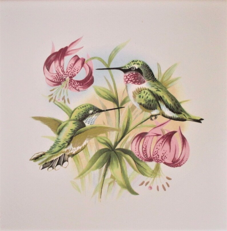 Hummingbird 8 Inch Ceramic Tile Trivet Tile Trivet - Etsy