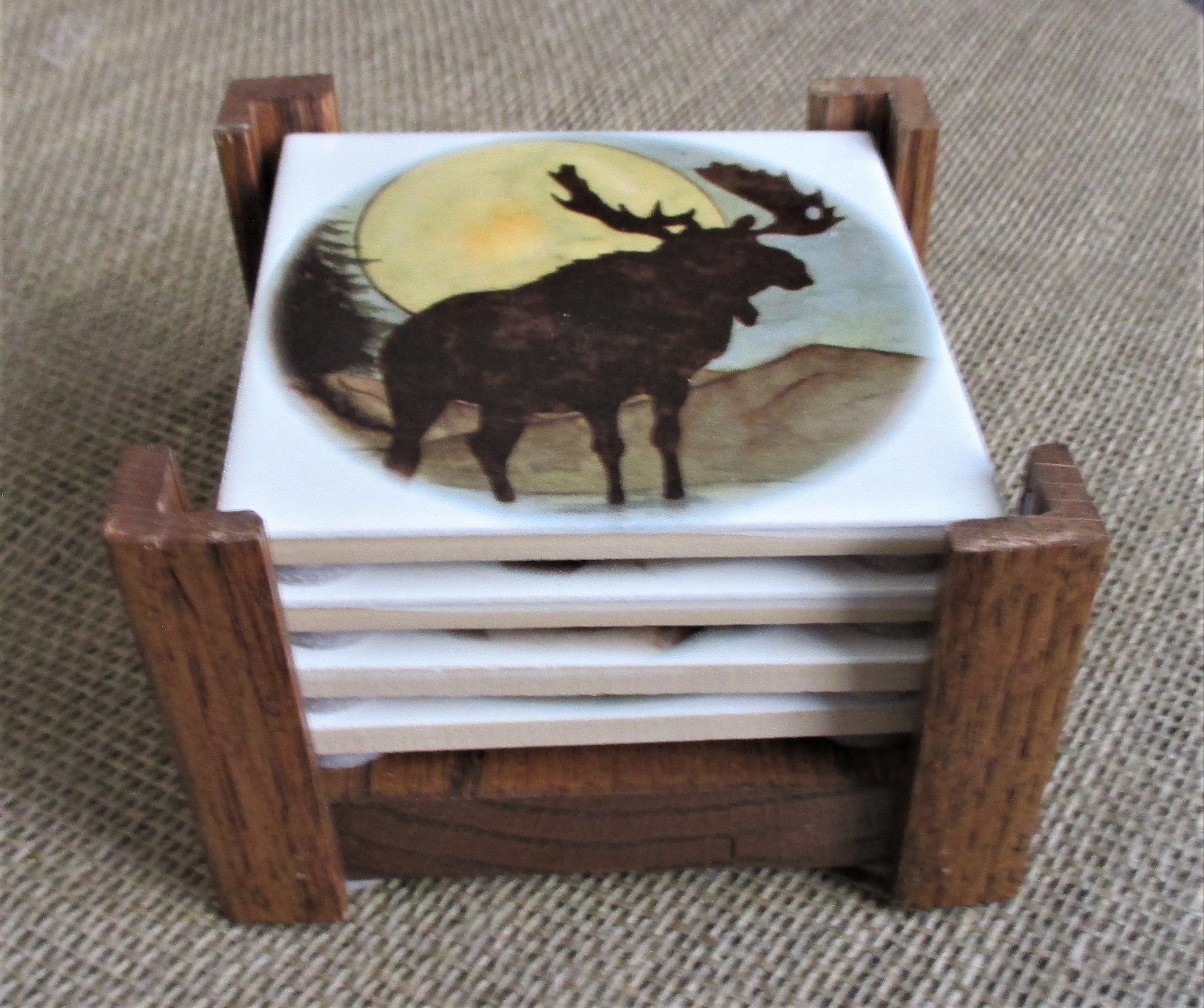 Lodge Animals coaster coasters tile coaster custom tile | Etsy