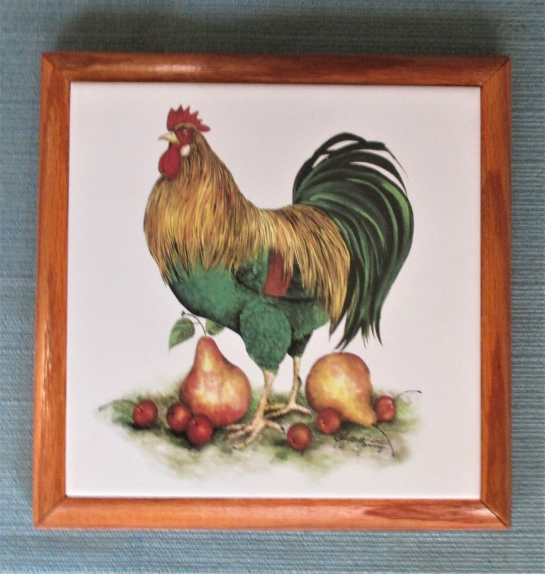 Rooster Trivet, 8" Ceramic Tile, Trivet, Tile Trivet Hot Plate ...