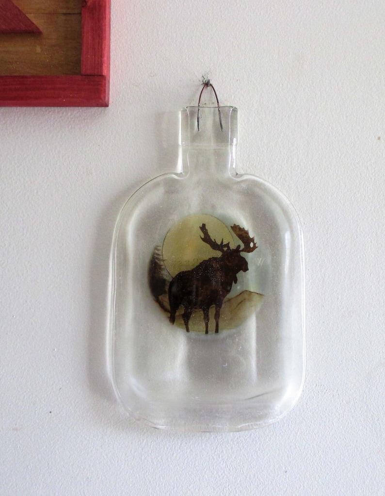 Moose slumped bottle melted bottle lodge animal moose | Etsy