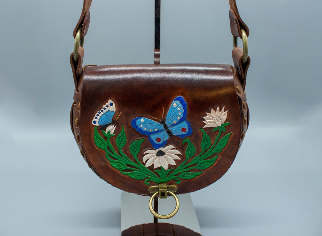 Butterfly Leather Purse - Etsy