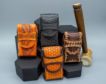 Turquoise Leather Cigarette Case With Dragonfly Concho - Etsy