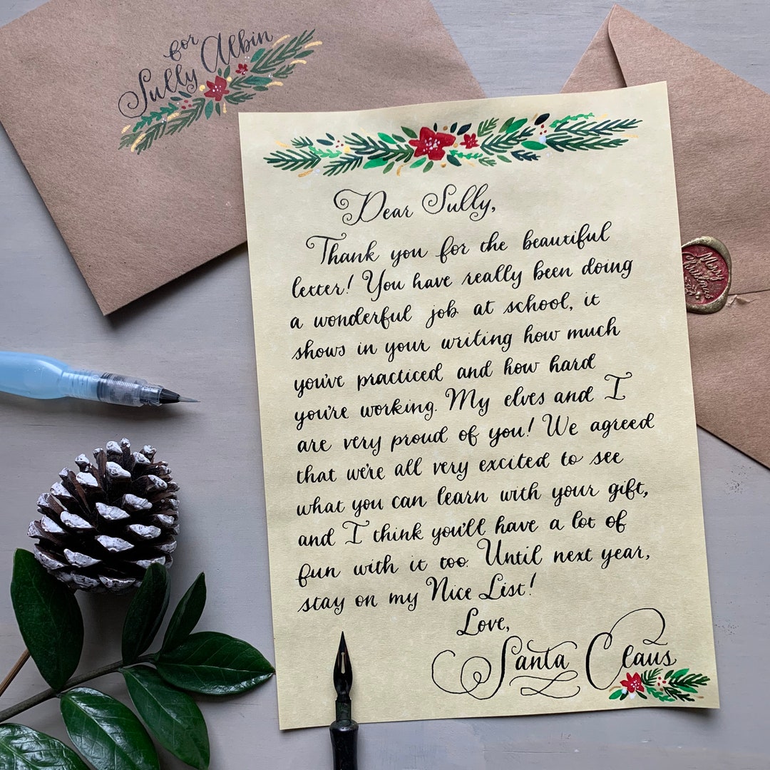 LETTER FROM SANTA | Hand Written Personalized Letter to Your Child ...