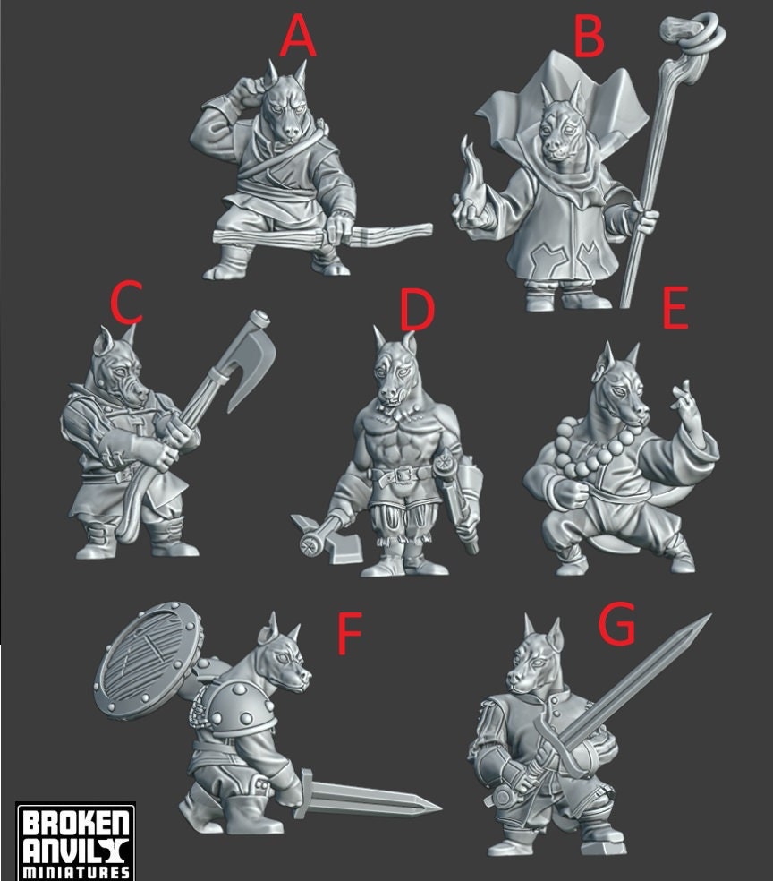 Toys Toys & Games Role Playing Miniatures Barbarian Fighter Monk ...