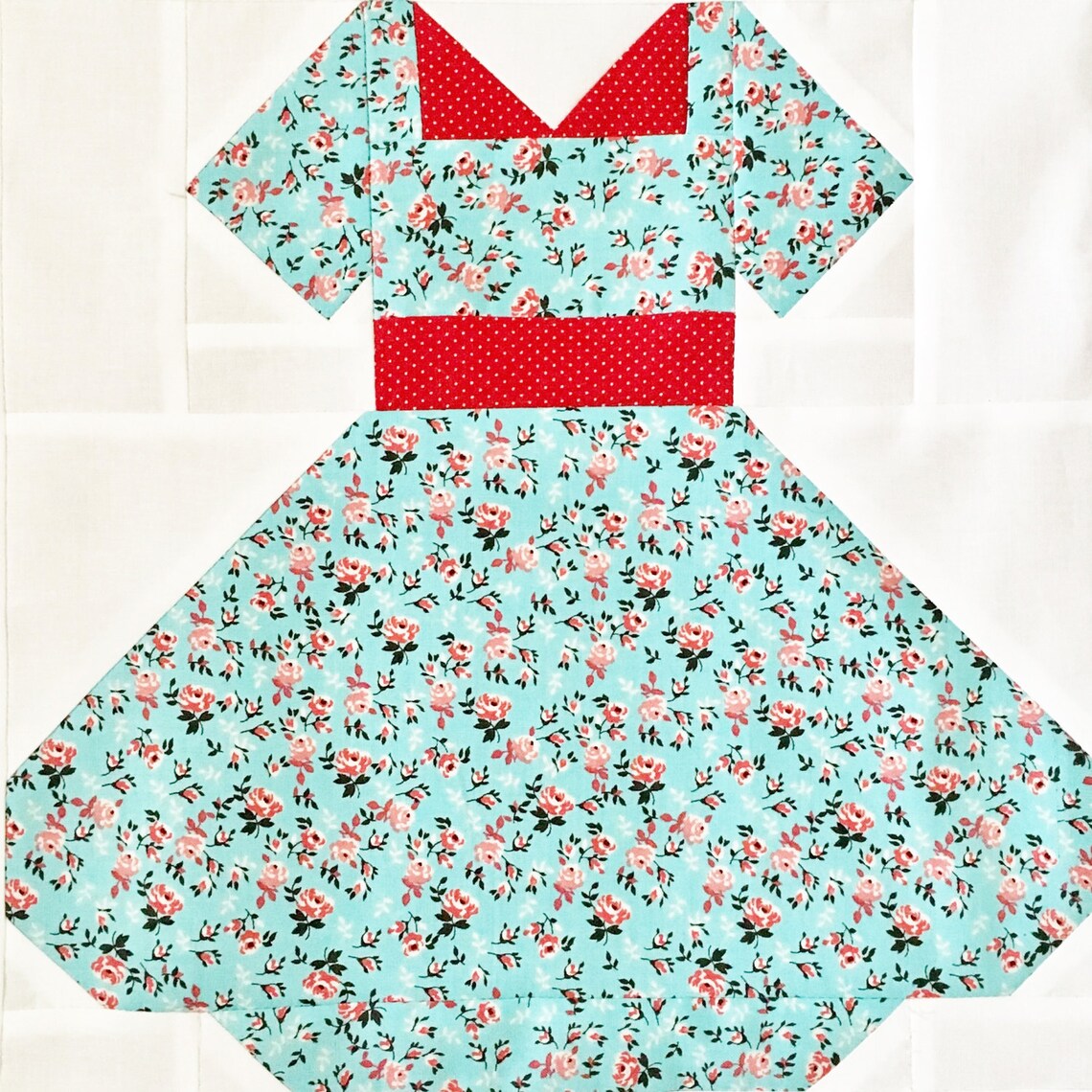 Vintage Dress Quilt Block - Etsy