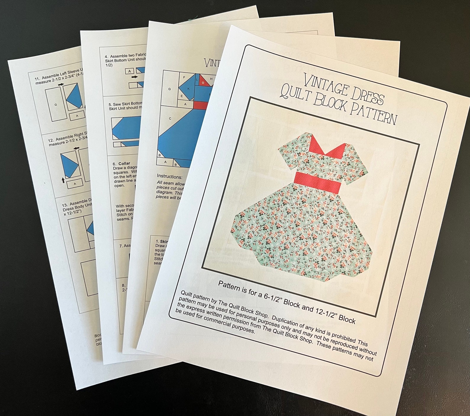 Vintage Dress Quilt Block - Etsy