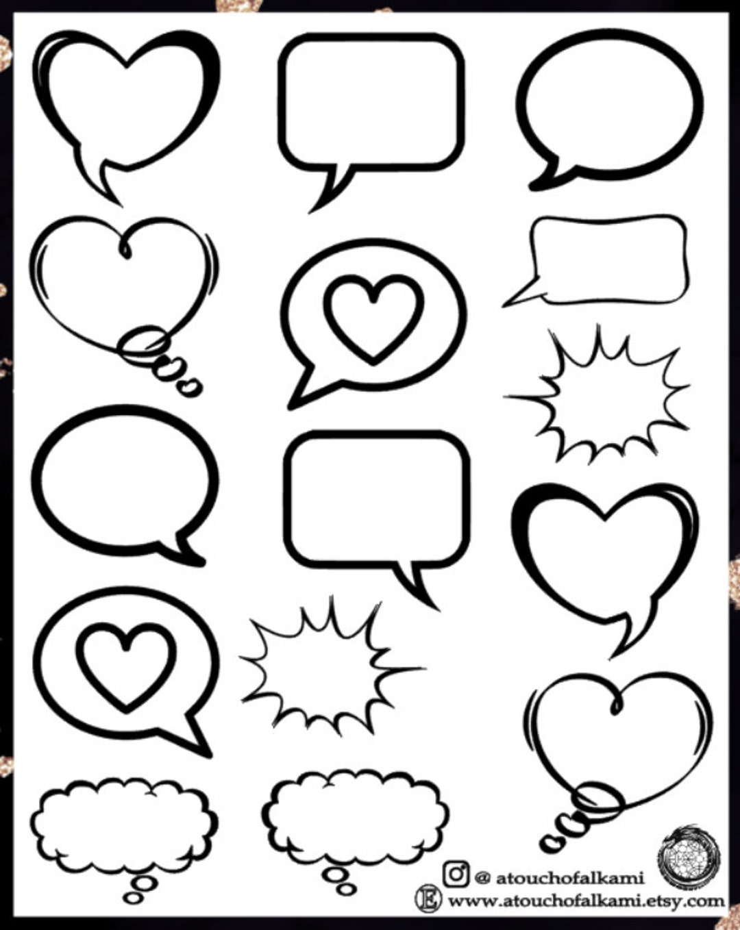 Thought Bubble Stickers (foil Option) - Etsy