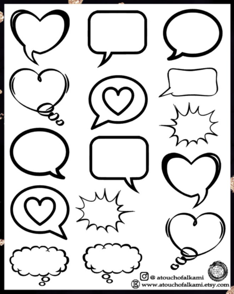Thought Bubble Stickers (foil Option) - Etsy