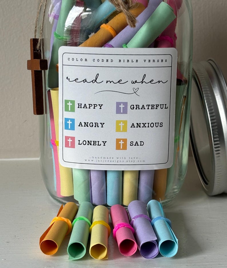 Scripture Jar | Bible Verse Jar | Prayer Jar | 90 Christian ...