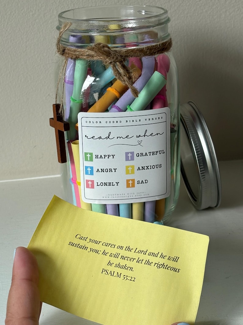 Scripture Jar | Bible Verse Jar | Prayer Jar | Christian Affirmations ...