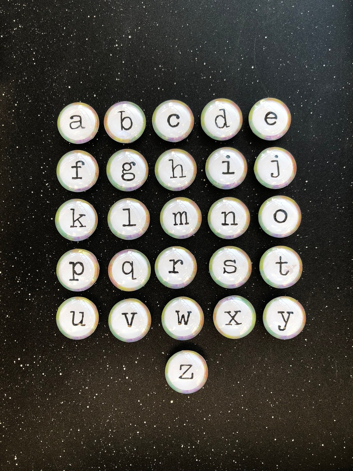 Set of Alphabet Glass Magnets - Alphabet Letters - Magnetic Letters for ...