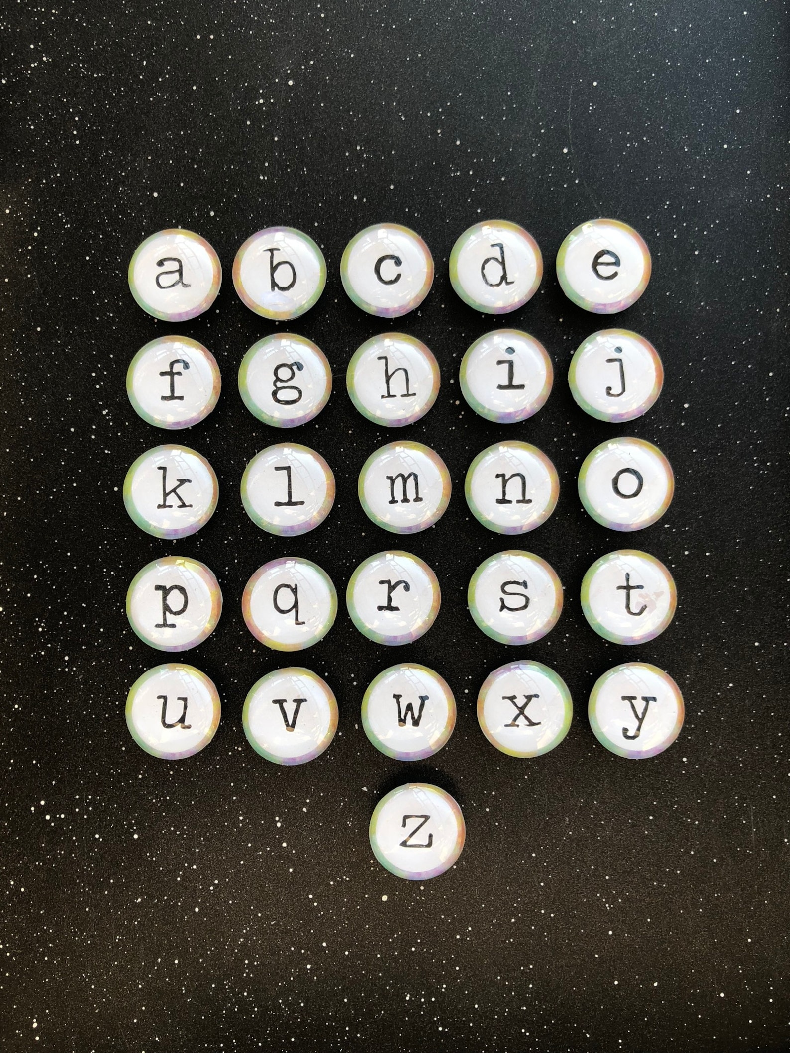 Set of Alphabet Glass Magnets - Alphabet Letters - Magnetic Letters for ...