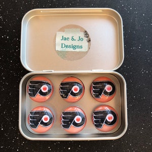 Set of Six Glass Magnets - Philadelphia Flyers - NHL - Hockey - Philly ...