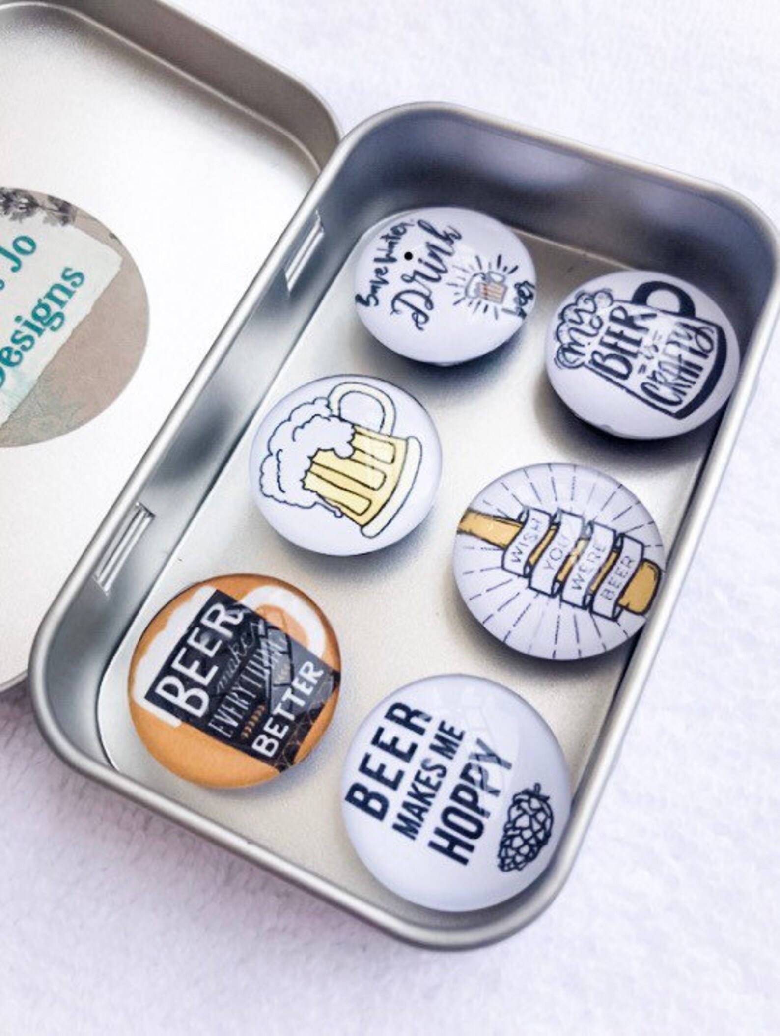 Set of Six Beer Glass Magnets Beer Magnets Beer Lover Gift - Etsy