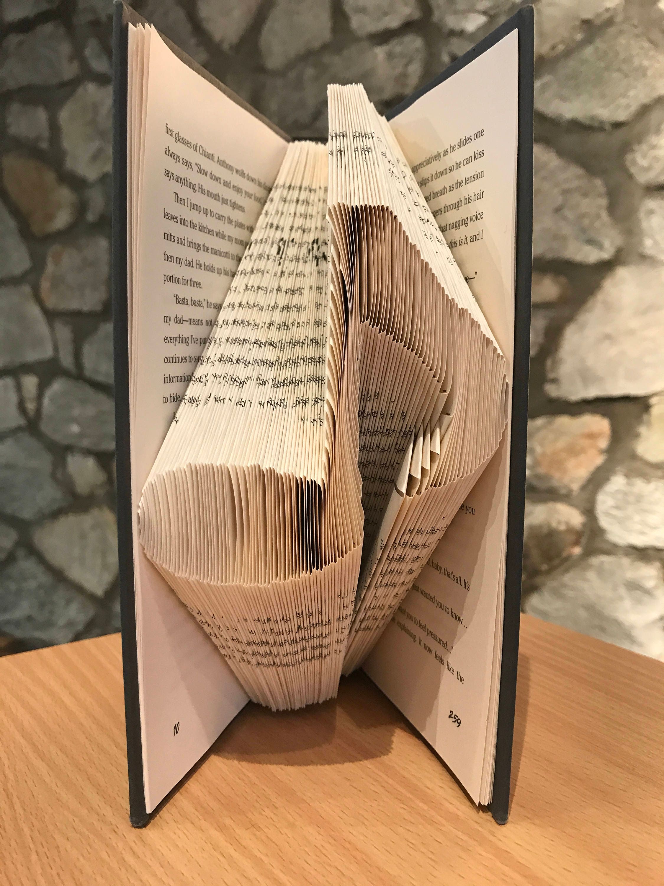 Music Note Folded Book Art Music Gift Unique Gift Musician Recycled Art ...